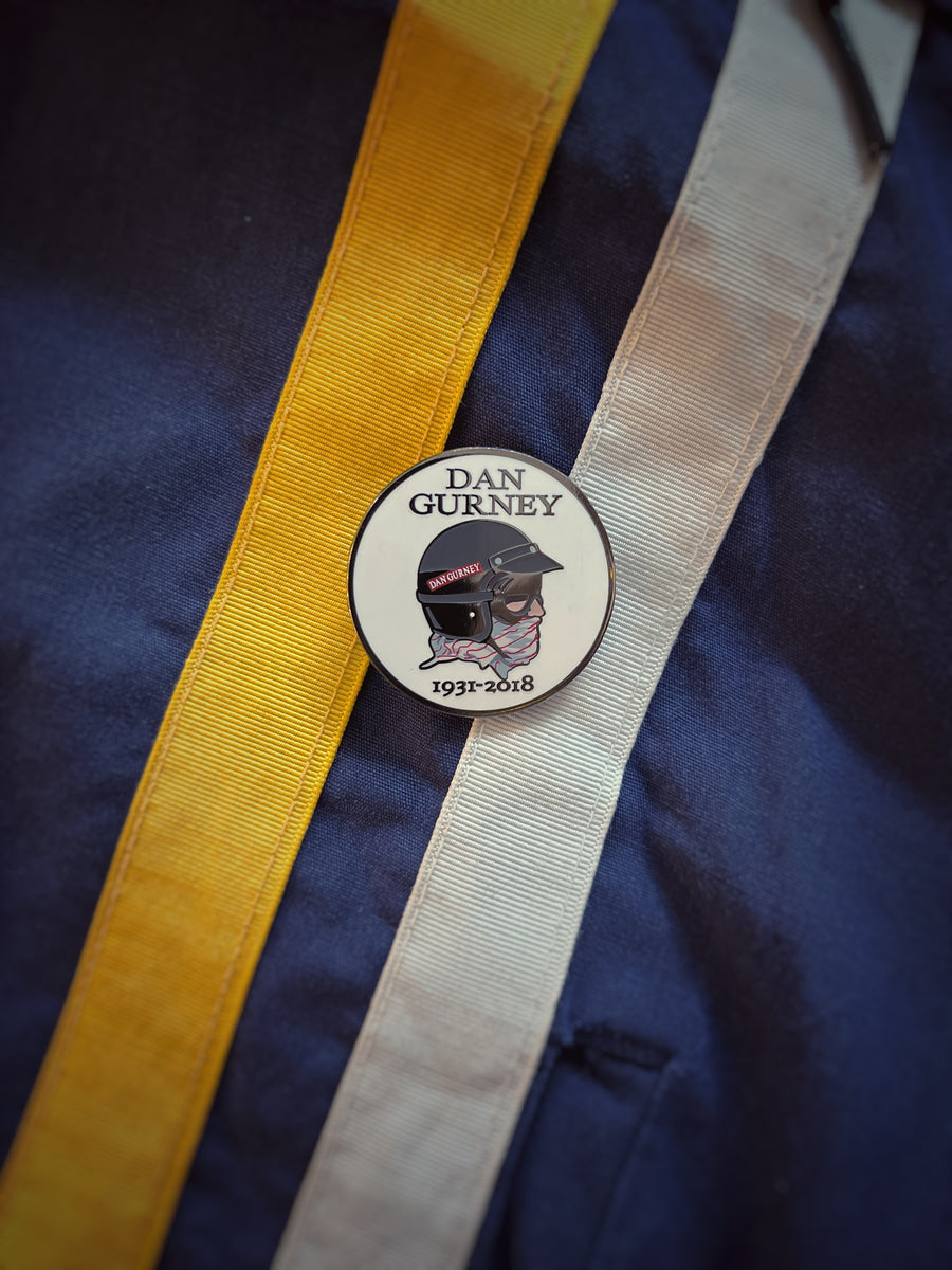Dan Gurney 1931-2018 pin – DeWan Co